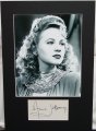 Anne Jeffreys Autograph Matted